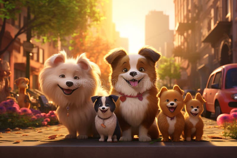 Community Pet Adoption Event Bringing Together Stock Illustration ...