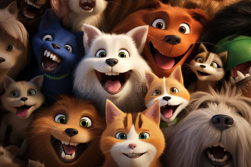 Community Pet Adoption Event Bringing Together Stock Illustration ...