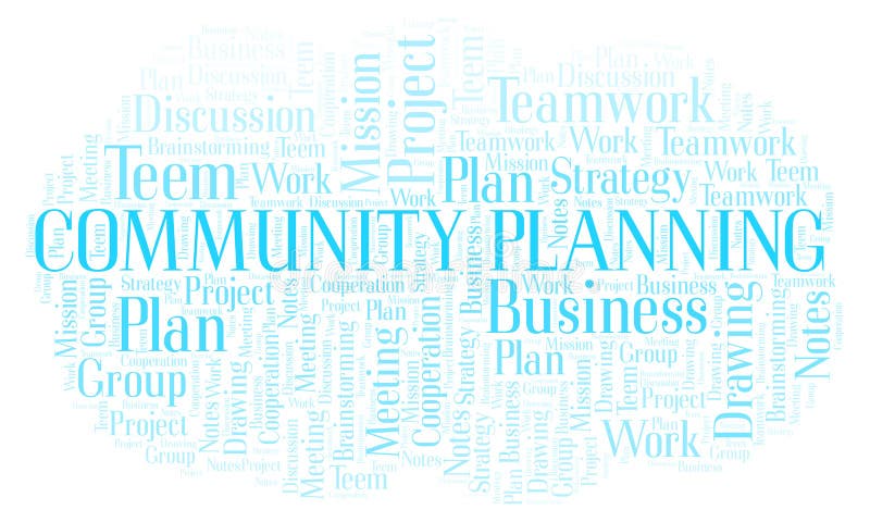 Community Planning Word Cloud. Stock Illustration - Illustration of ...