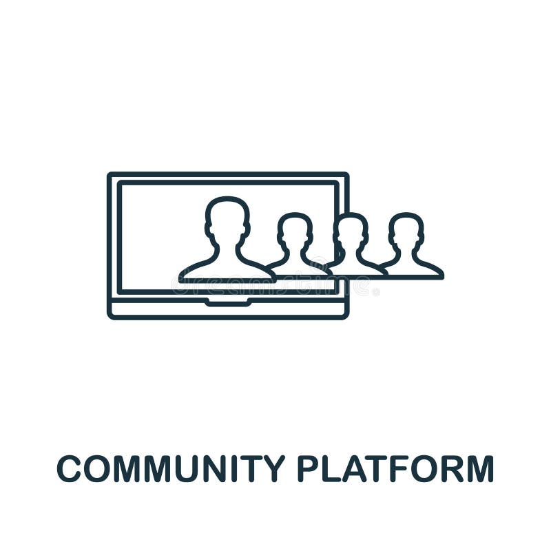Community Platform Icon. Line Style Element from Community Management ...