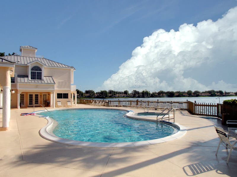 Community Pool stock image. Image of line, condo, relaxing - 1767327
