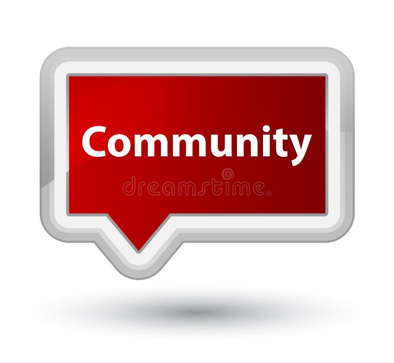 Community Prime Red Banner Button Stock Illustration - Illustration of ...