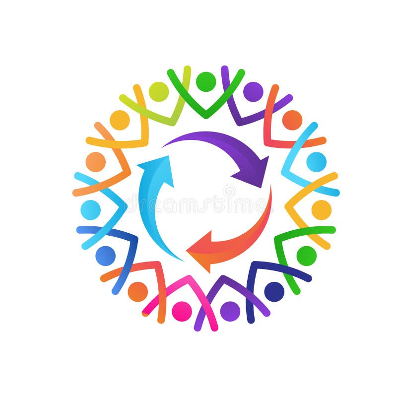 A Community Protection Globe Doing Recycling. Stock Vector ...