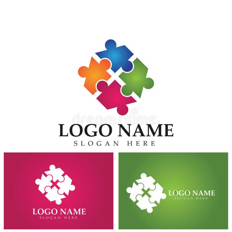 Community Puzzle Logo Template Vector. Stock Vector - Illustration of ...