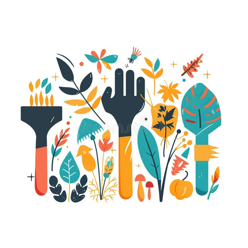 Community Service Background with Autumn Elements for National Make a ...