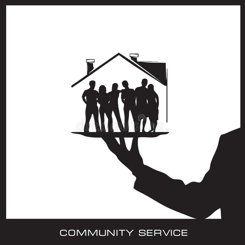 Community Service stock vector. Illustration of happy - 309913428