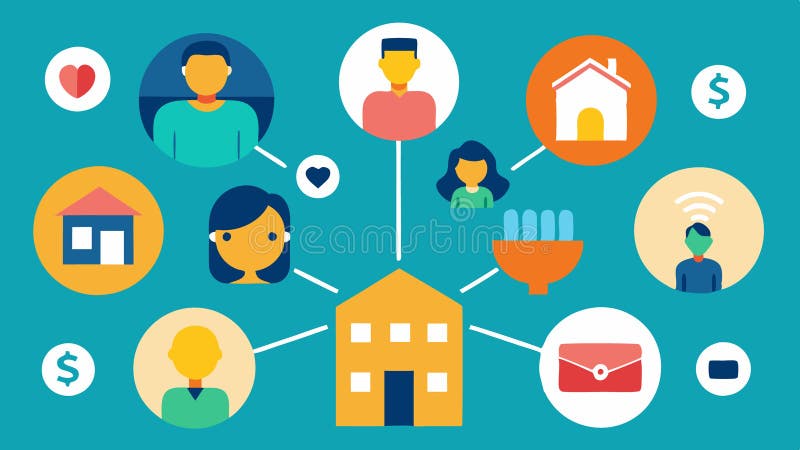 Community Sharing an Illustration of People Sharing Tools and Resources ...