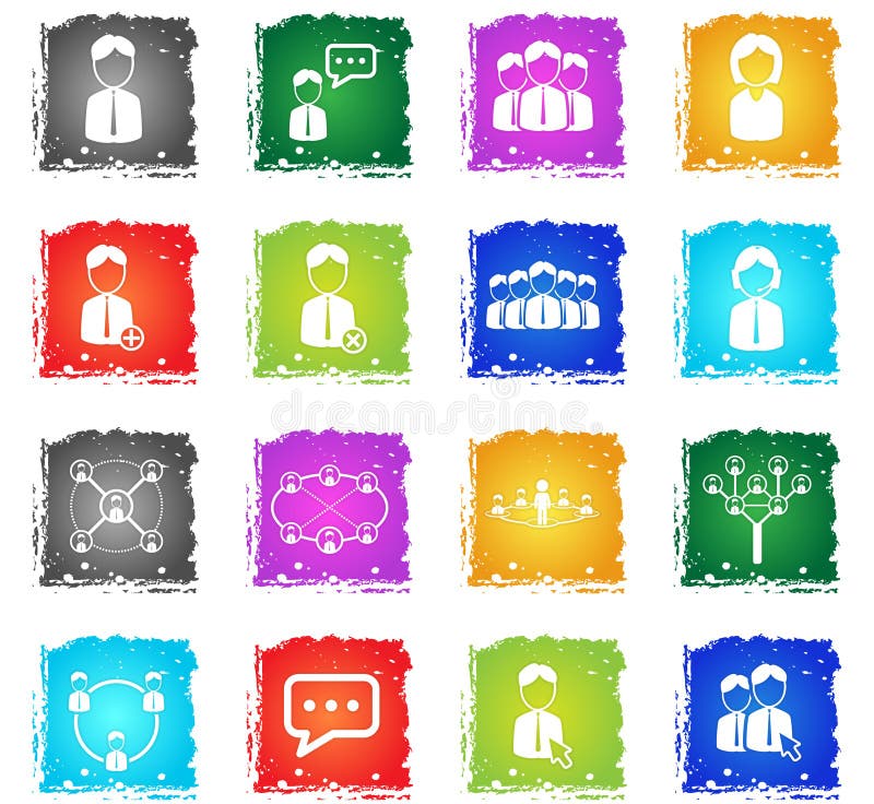 Community simply icons stock illustration. Illustration of mouse - 88098367