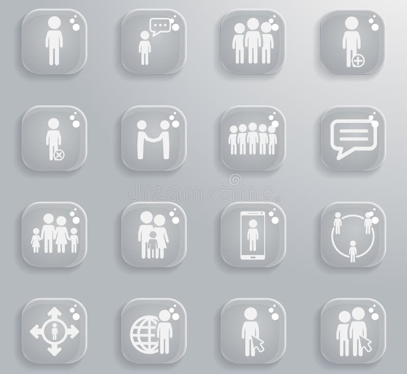 Community simply icons stock photo. Image of choice, plus - 88652042
