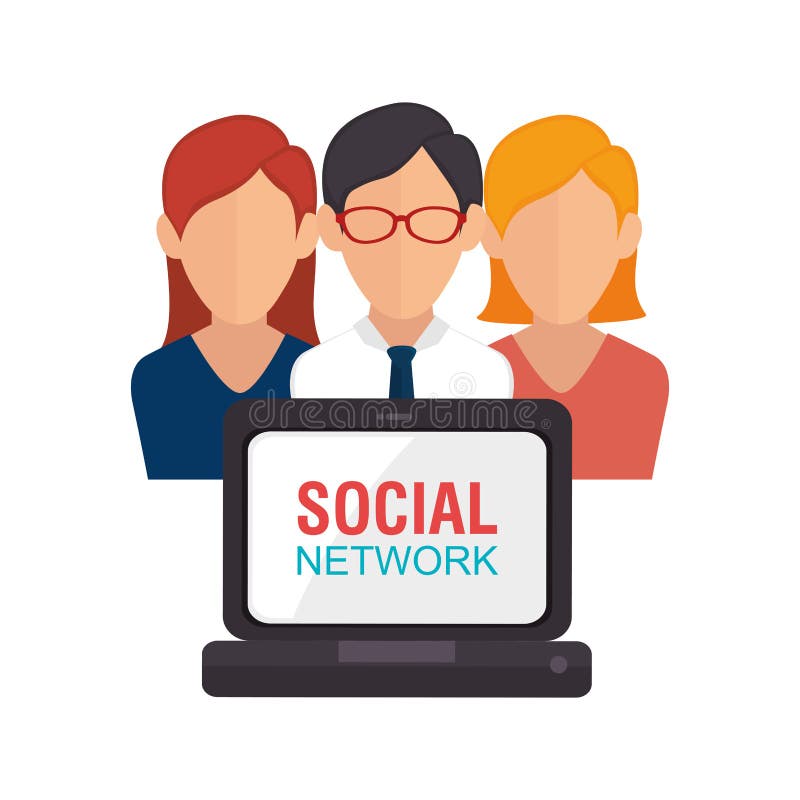 Community Social Network Icon Stock Vector - Illustration of design ...