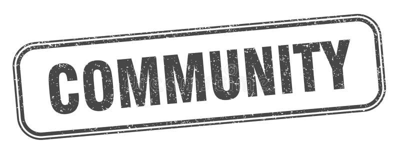 Community Stamp. Community Square Grunge Sign Stock Vector ...