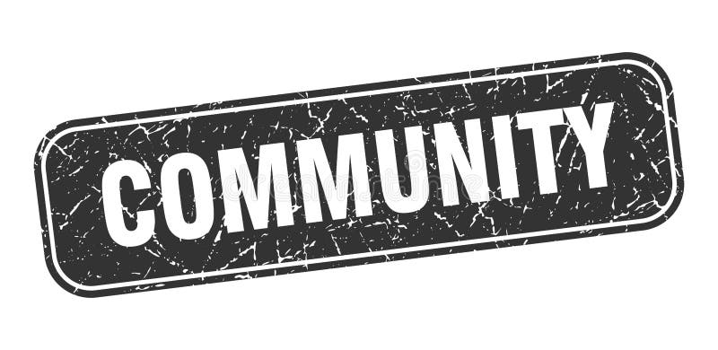 Community Stamp. Community Square Grungy Isolated Sign Stock Vector ...
