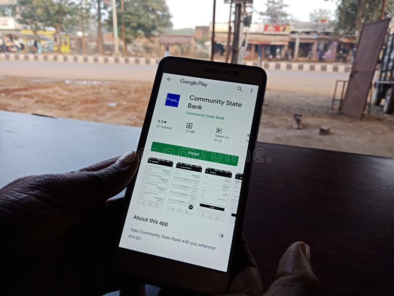 Community State Bank Software Application Presented on Digital Screen ...