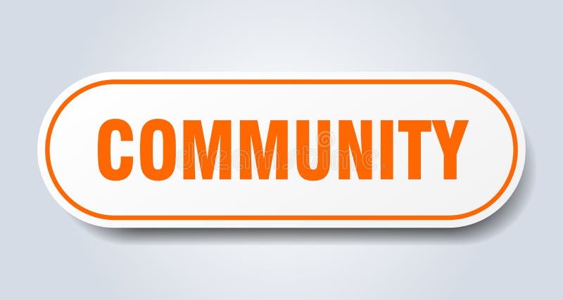 Community Sticker. Community Sign Set Stock Vector - Illustration of ...