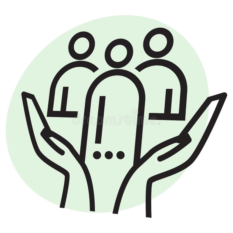 Community Support Icon stock illustration. Illustration of care - 256367232