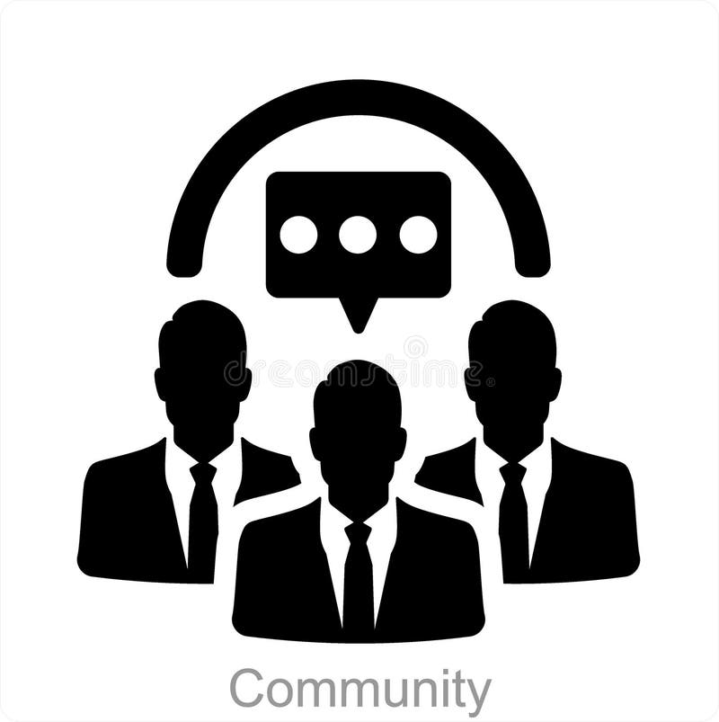 Community and Team Icon Concept Stock Illustration - Illustration of ...