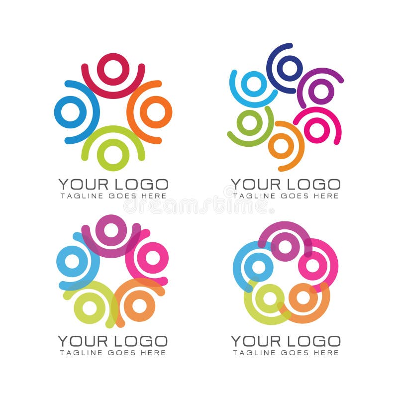 Community and Team Work Logo Stock Vector - Illustration of color ...