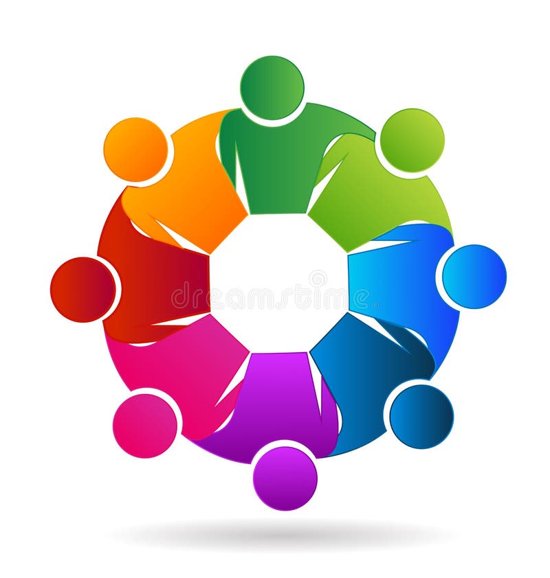 Community Teamwork People Vector Icon Stock Vector - Illustration of ...