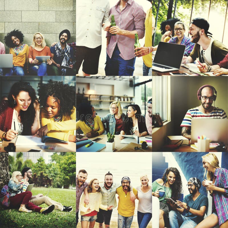 Community Technology Digital Device Together Concept Stock Image ...