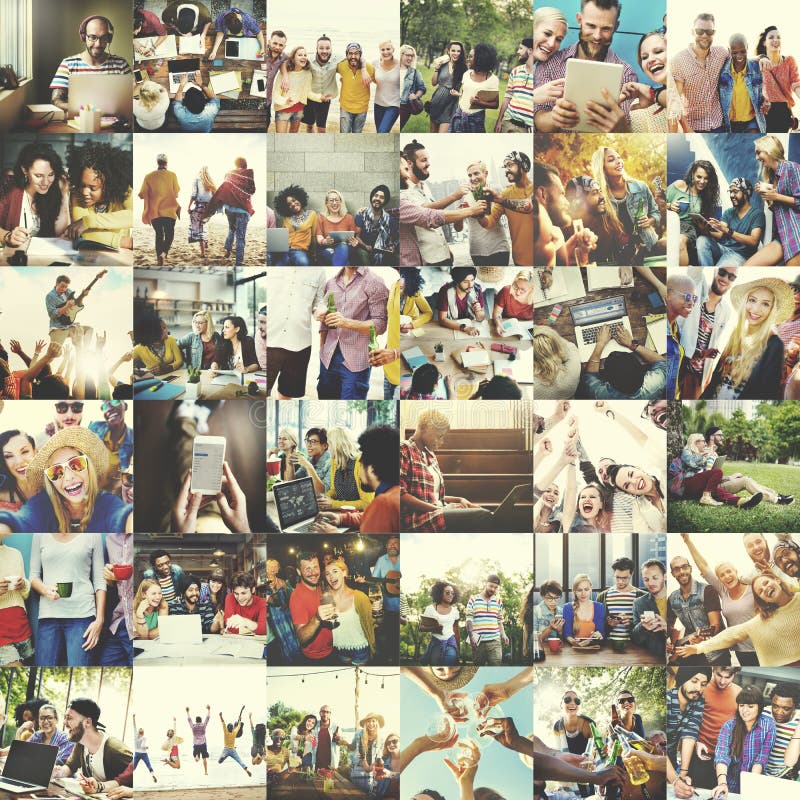 Community Technology Digital Device Together Concept Stock Photo ...