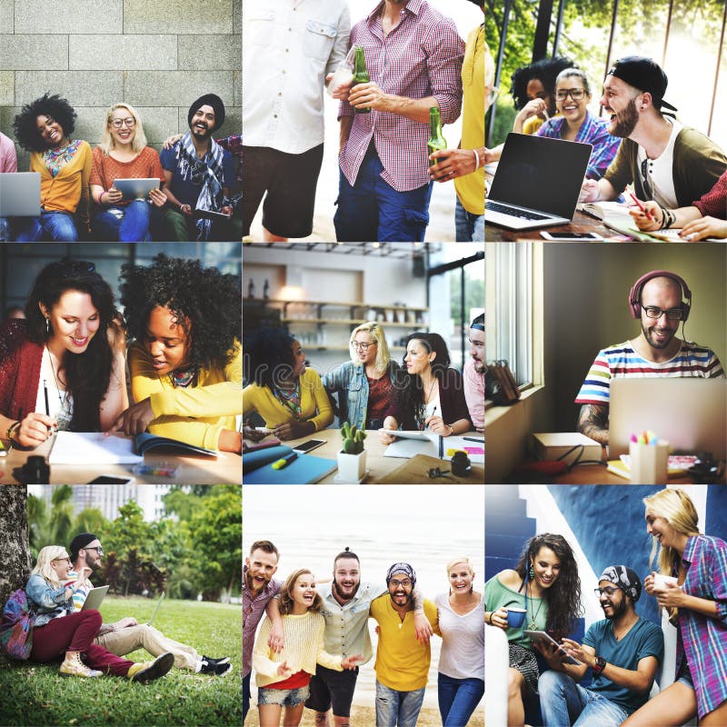 Community Technology Digital Device Together Concept Stock Photo ...