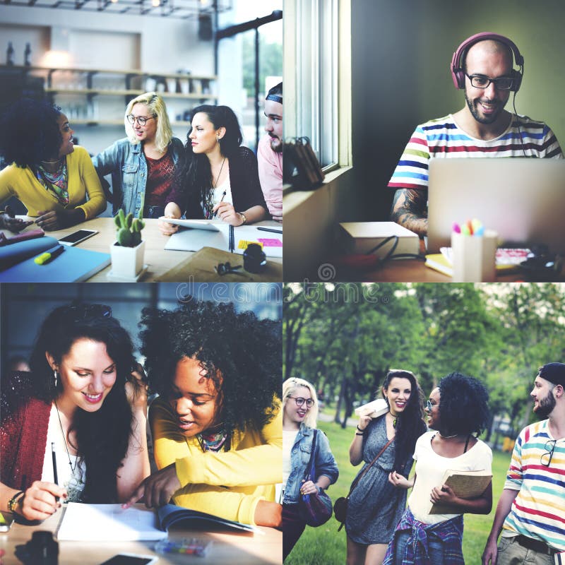 Community Technology Digital Device Together Concept Stock Photo ...