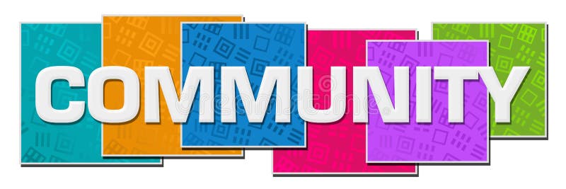 Community Colorful Floral Horizontal Stock Illustration - Illustration ...