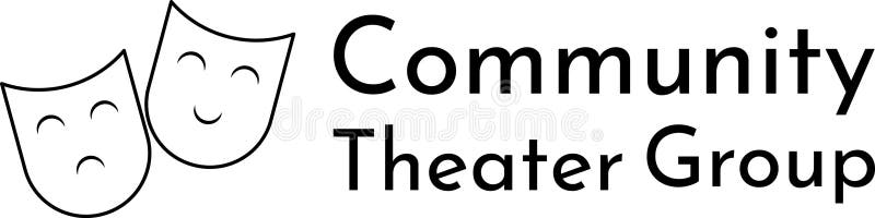 Community Theater Group Logo Design Stock Illustration - Illustration ...