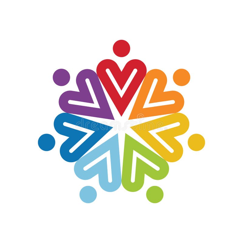Community Unity Symbol. Teamwork Cooperation Concept. Vector Icon or ...
