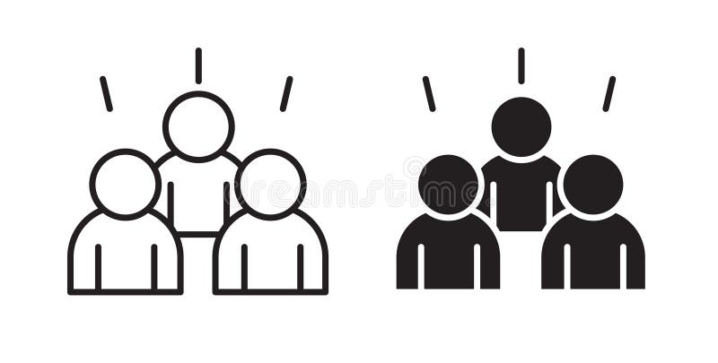 Community vecor icon set stock vector. Illustration of society - 340707379