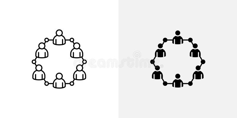 Community vecor icon set stock vector. Illustration of group - 340375698