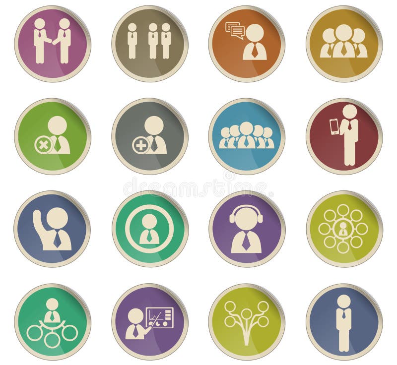 Community icon set stock vector. Illustration of together - 123567640