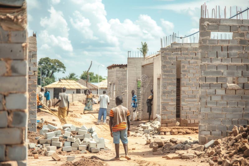 Community Volunteers Building Homes in Rural Africa - Humanitarian Aid ...
