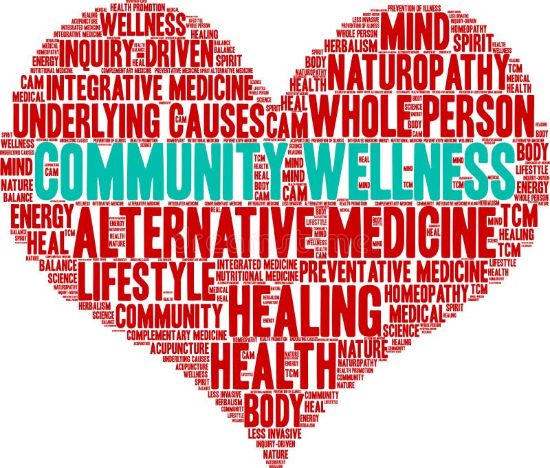 Community Wellness Word Cloud Stock Vector - Illustration of medicine ...