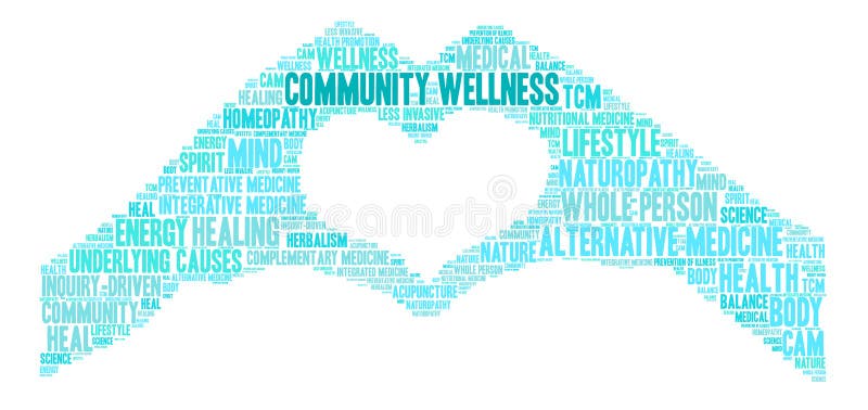 Community Wellness Word Cloud Stock Vector - Illustration of medicine ...
