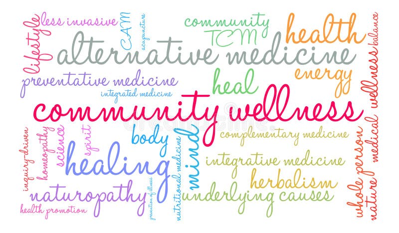 Community Wellness Word Cloud Stock Vector - Illustration of medicine ...