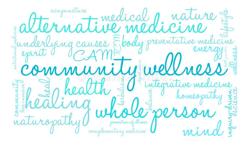 Community Wellness Word Cloud Stock Vector - Illustration of medicine ...