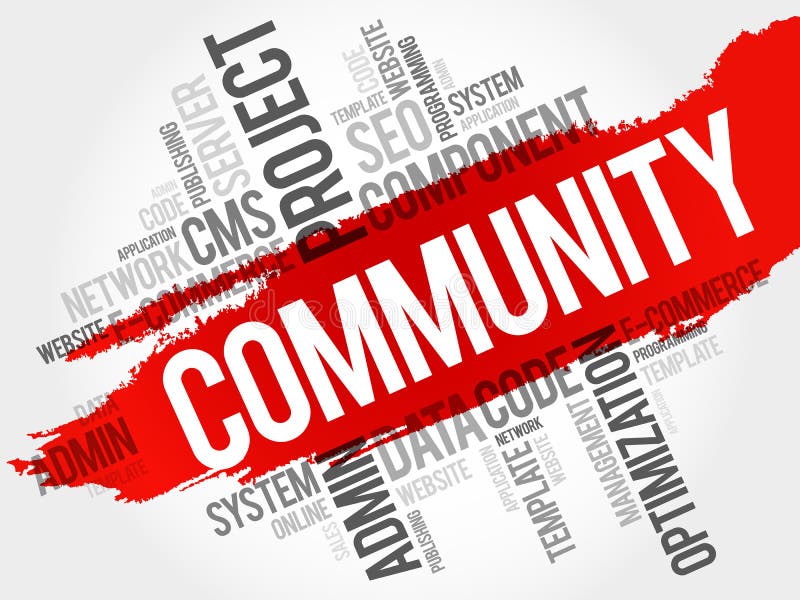 Community Word Cloud Collage, Social Concept Stock Illustration ...