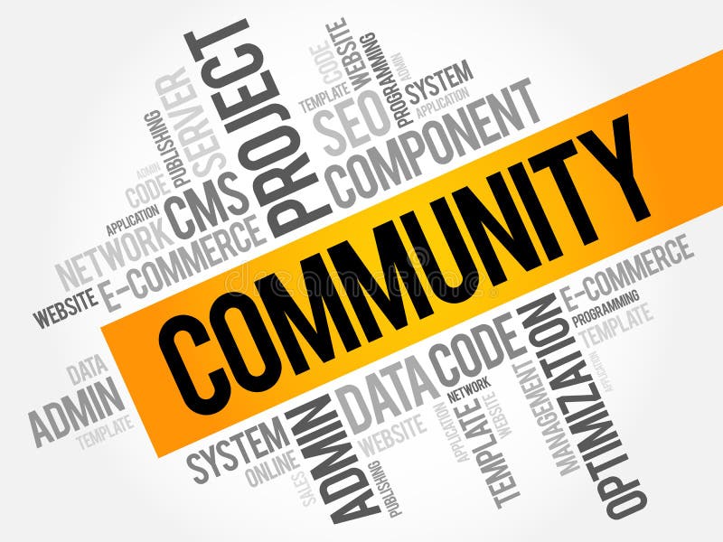 Community Word Cloud Collage Stock Illustration - Illustration of ...