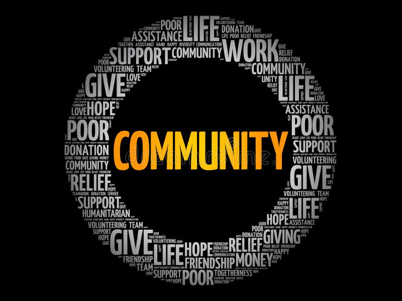 Community Word Cloud Collage, Social Concept Stock Illustration ...