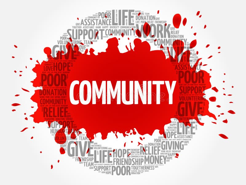 Community Word Cloud Collage, Social Concept Stock Illustration ...