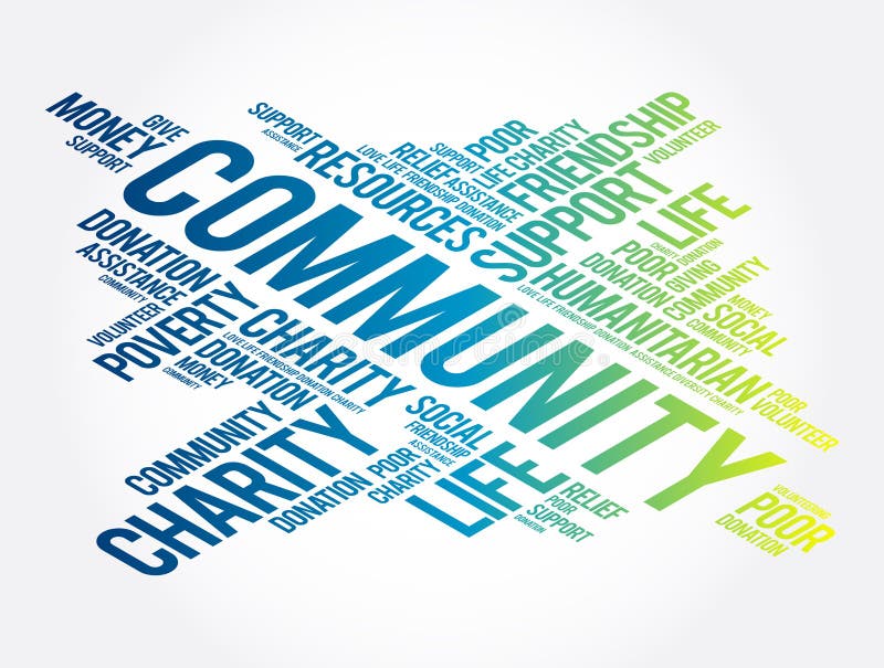 Volunteer Community Word Cloud Concept Stock Illustration ...