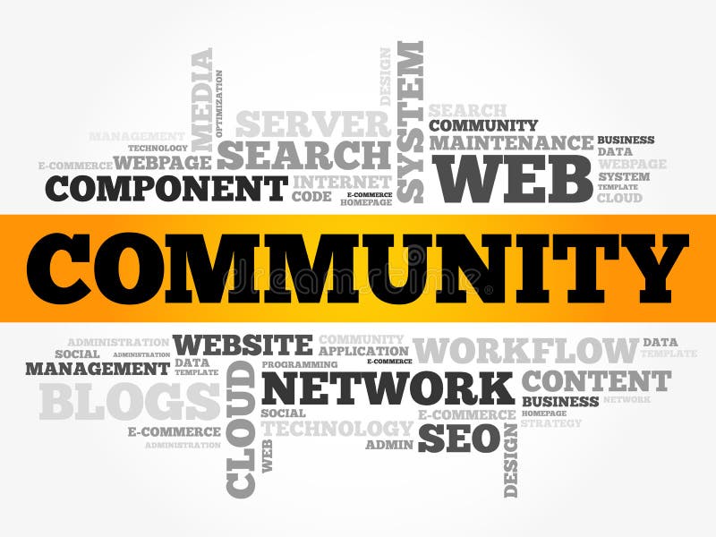 Community Word Cloud Collage Stock Illustration - Illustration of ...