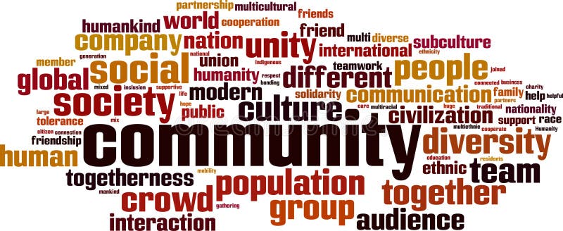 Community word cloud stock vector. Illustration of ethnic - 272152345