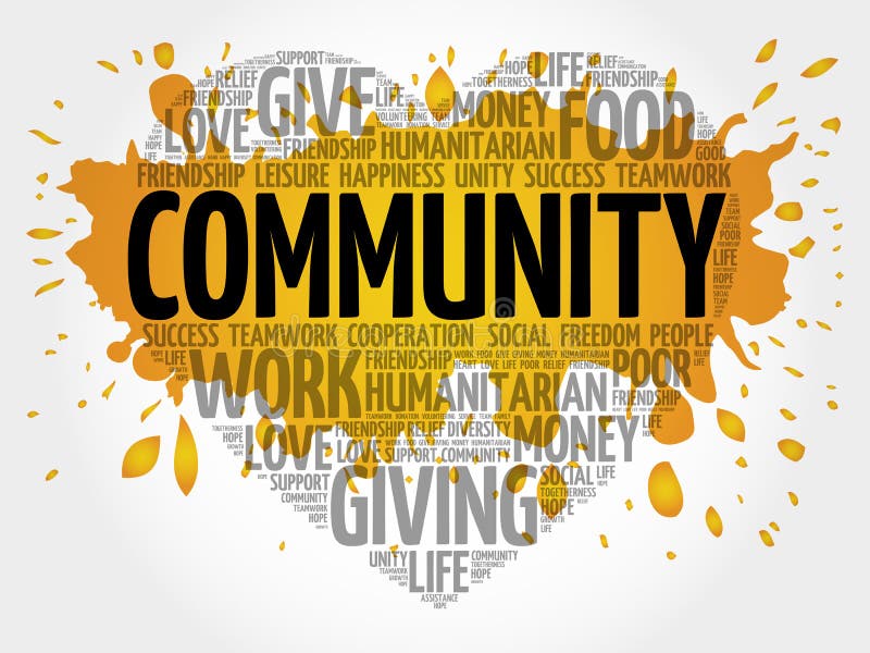 Community Word Cloud Heart Concept Stock Illustrations – 312 Community ...