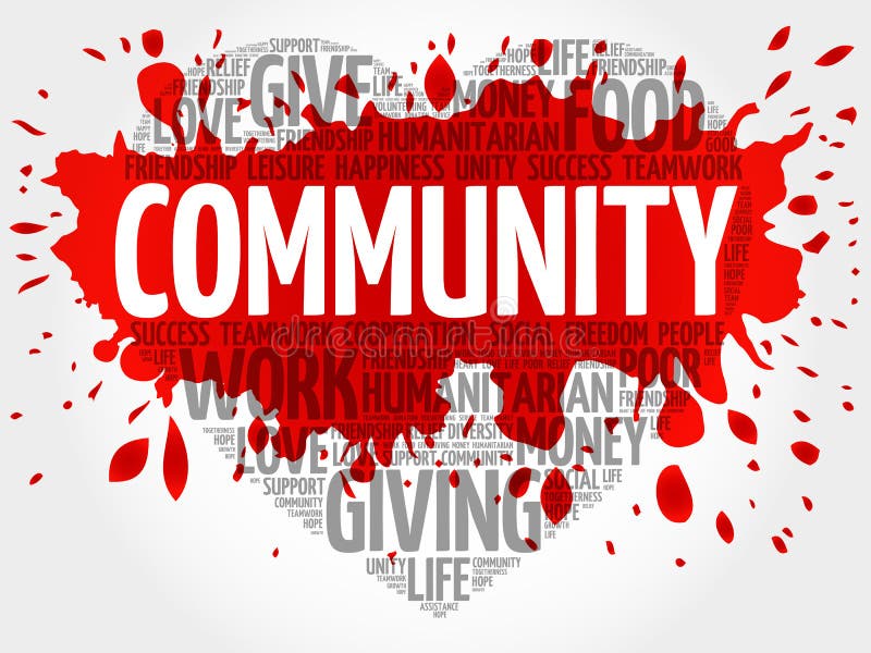 Community Word Cloud Heart Stock Illustrations – 653 Community Word ...