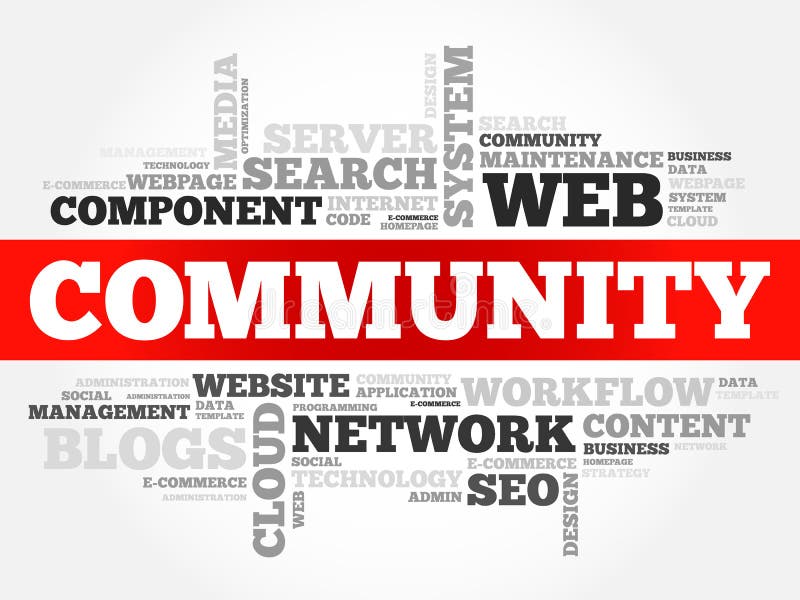 Community Word Cloud Concept Stock Illustration - Illustration of ...