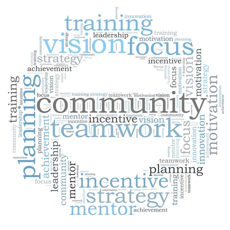 COMMUNITY word cloud stock illustration. Illustration of communication ...