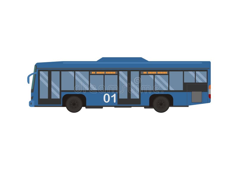 Commuter Bus. Simple Flat Illustration. Stock Vector - Illustration of ...