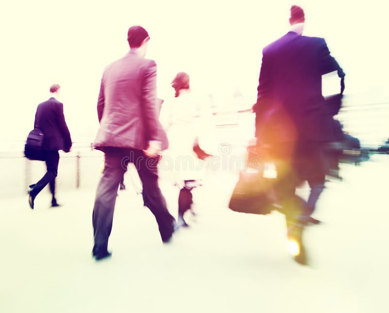 Commuter Business People Commuter Crowd Walking Concept Stock Photo ...